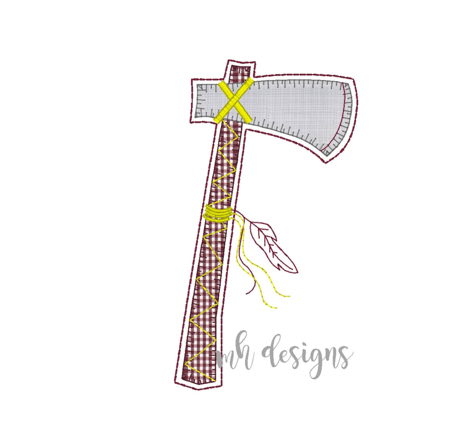 Tomahawk Applique Embroidery Design Vintage Stitch Tomahawk - Etsy