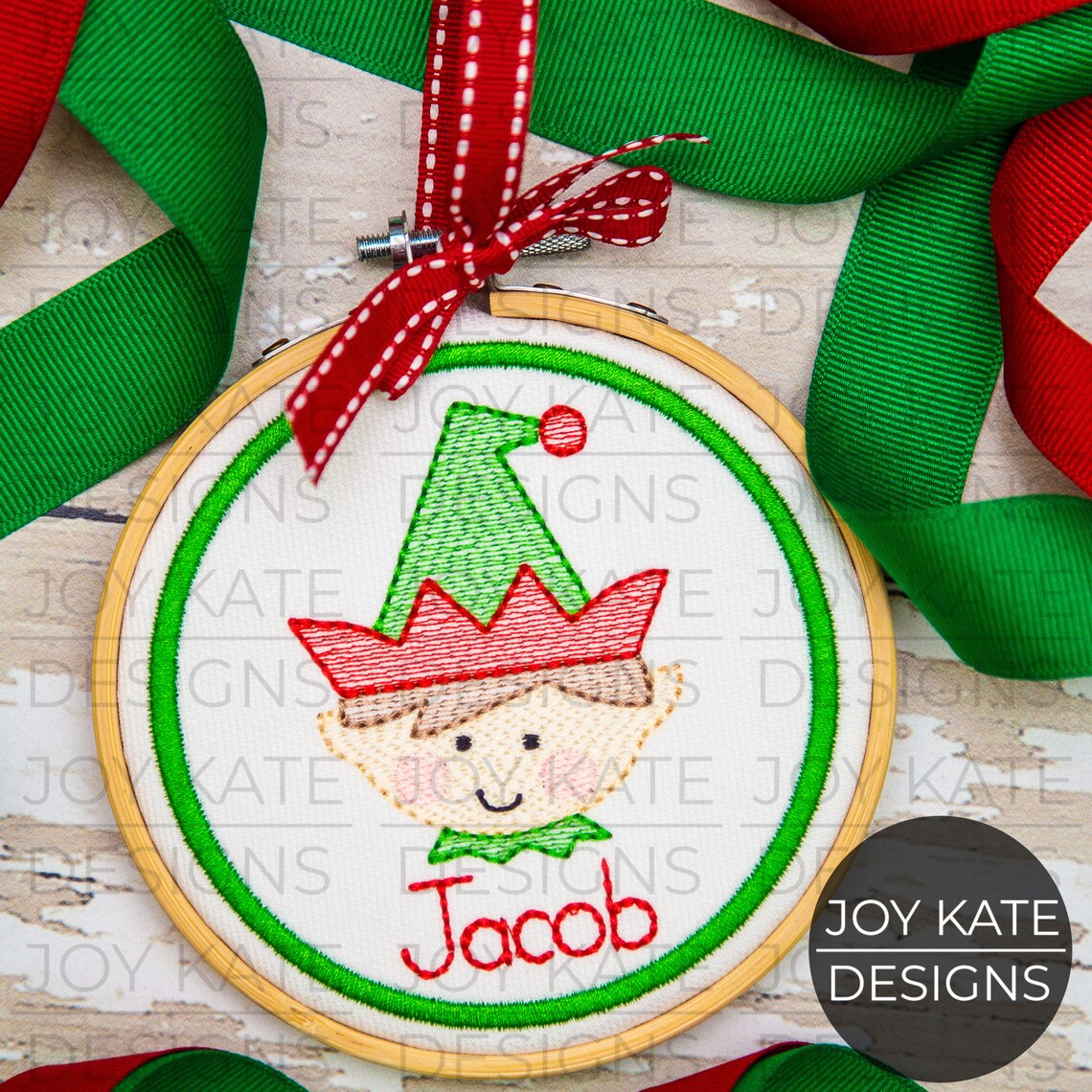 Elf Face Ornament Embroidery Design Set | Etsy