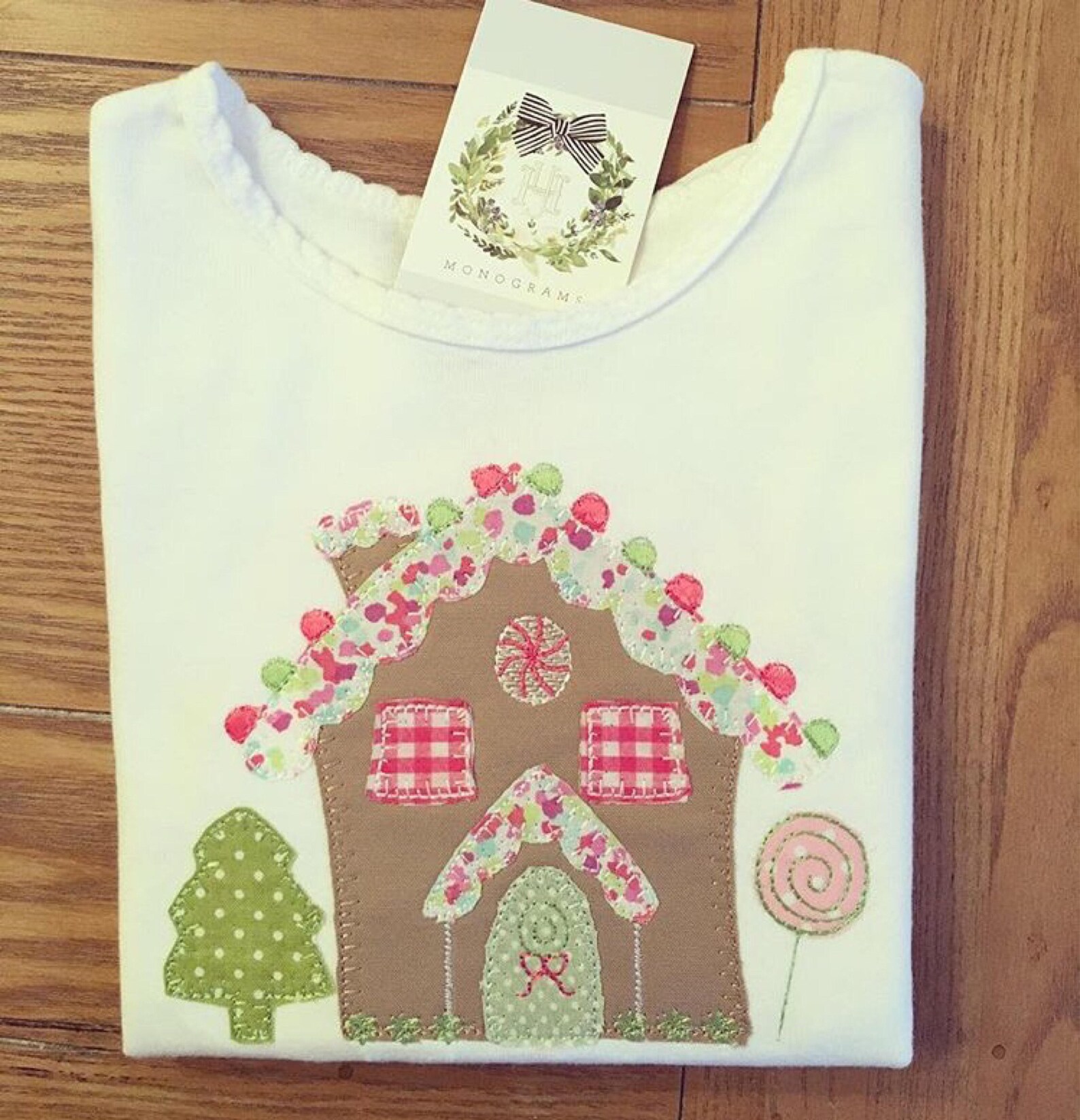 Gingerbread House Applique Design Christmas Embroidery File | Etsy