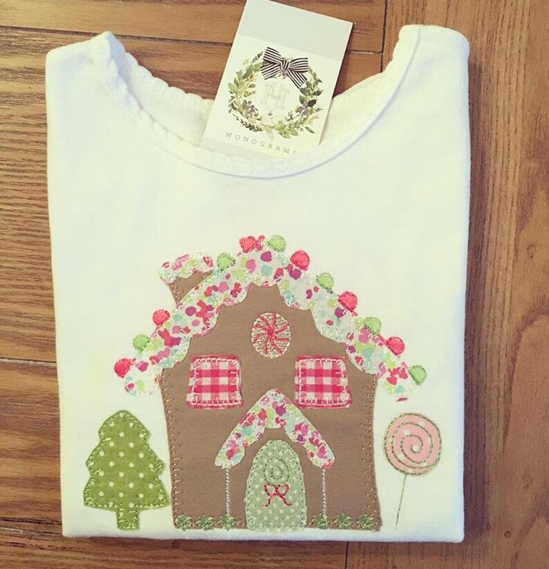 Gingerbread House Applique Design Christmas Embroidery File | Etsy