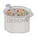 Pot of Gumbo Sketch Fill Embroidery Design - Etsy