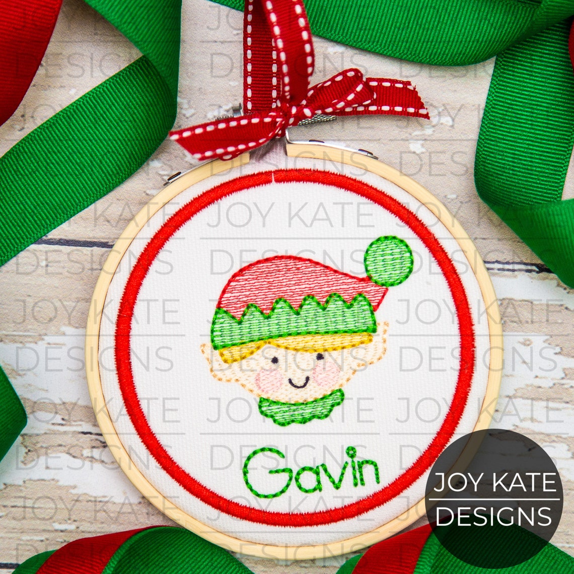 Elf Face Ornament Embroidery Design Set | Etsy