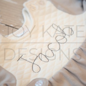 Stacey Script Bean Stitch Embroidery Font - Etsy
