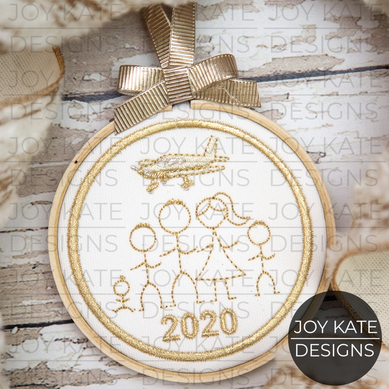 Mini Propeller Airplane With Outline Embroidery Design | Etsy