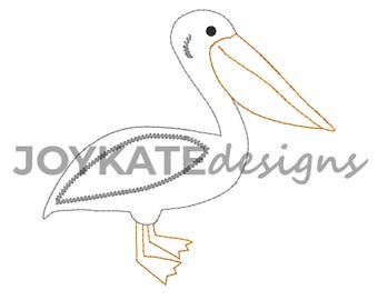 Pelican Machine Embroidery - Etsy