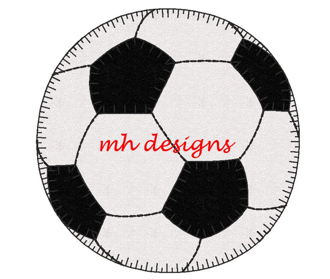 Soccer Ball Applique Embroidery Design (5 Sizes), Vintage Soccer Ball ...