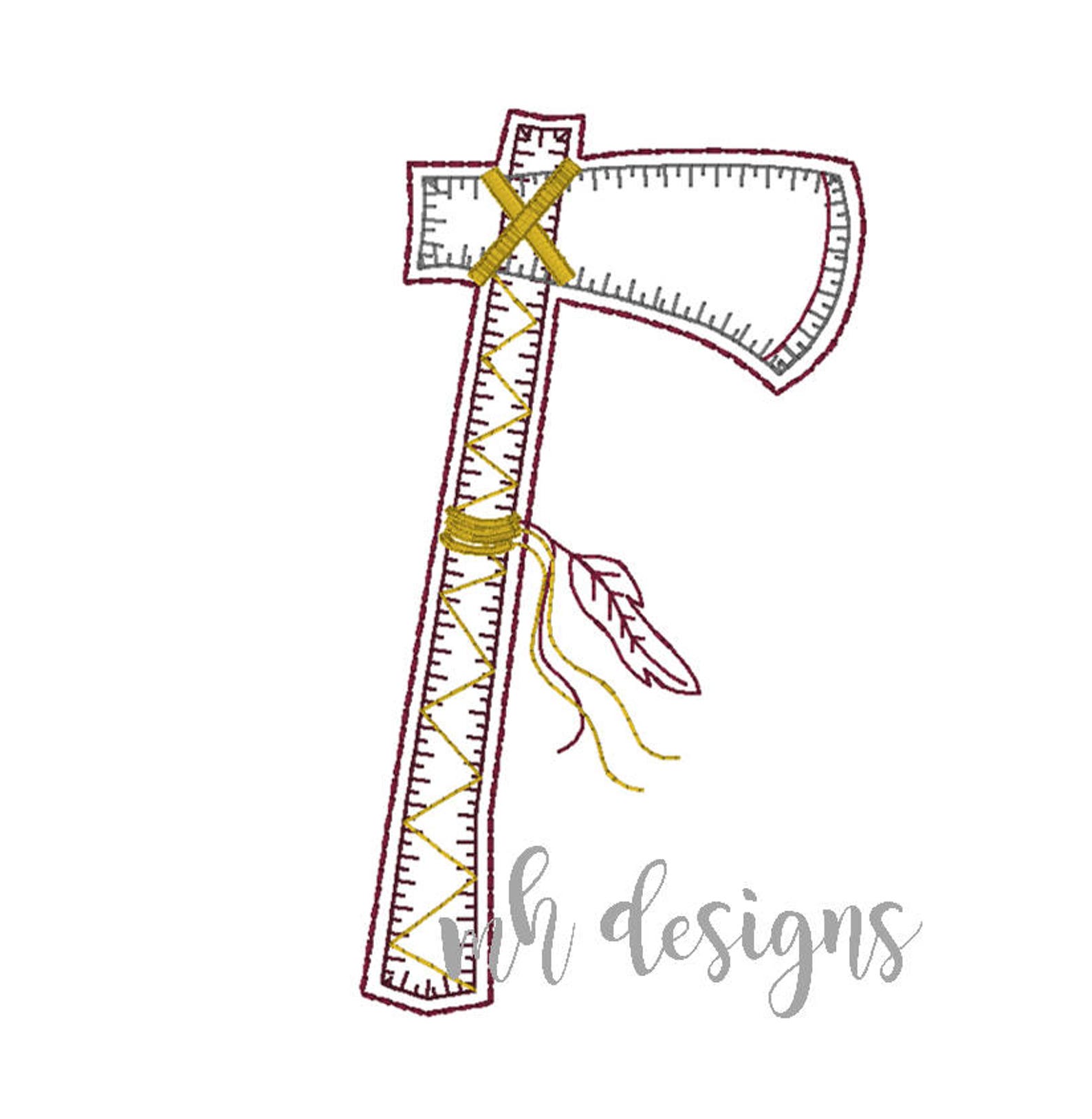 Tomahawk Applique Embroidery Design Vintage Stitch Tomahawk - Etsy