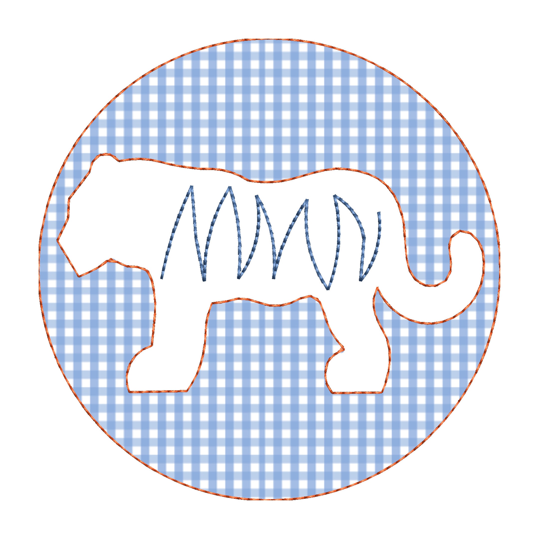 Tiger Circle Applique Design - Etsy