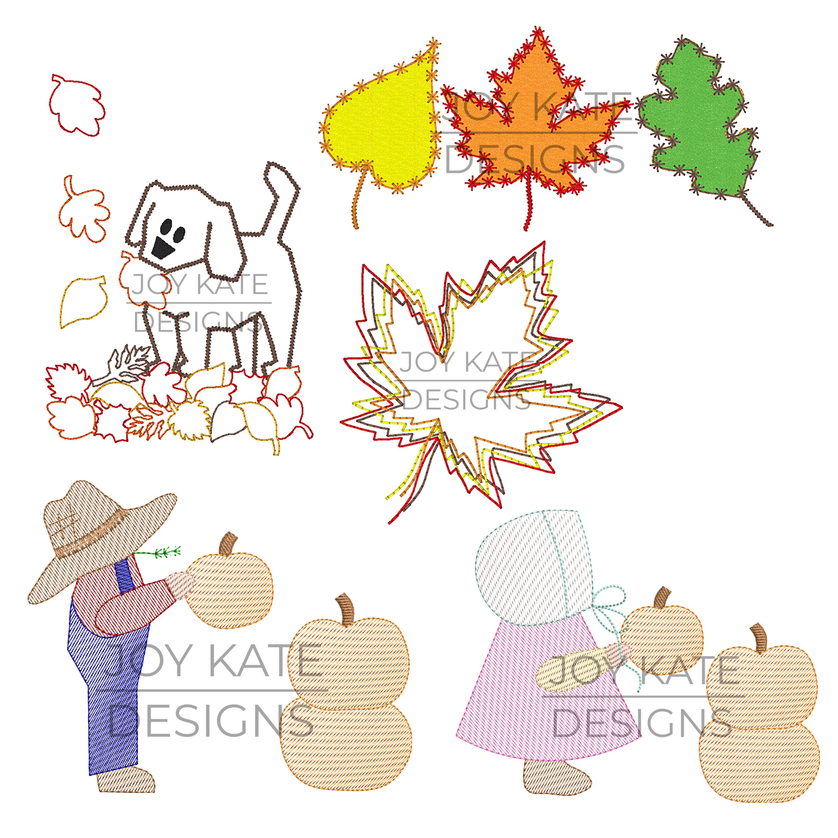 Set of 5 Fall Designs Bundle | Etsy