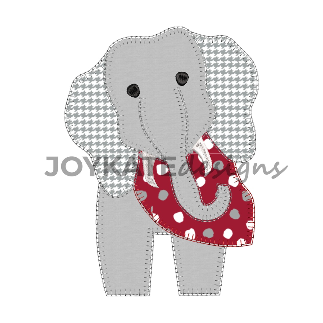 Elephant With Bandana Applique Embroidery Design - Etsy