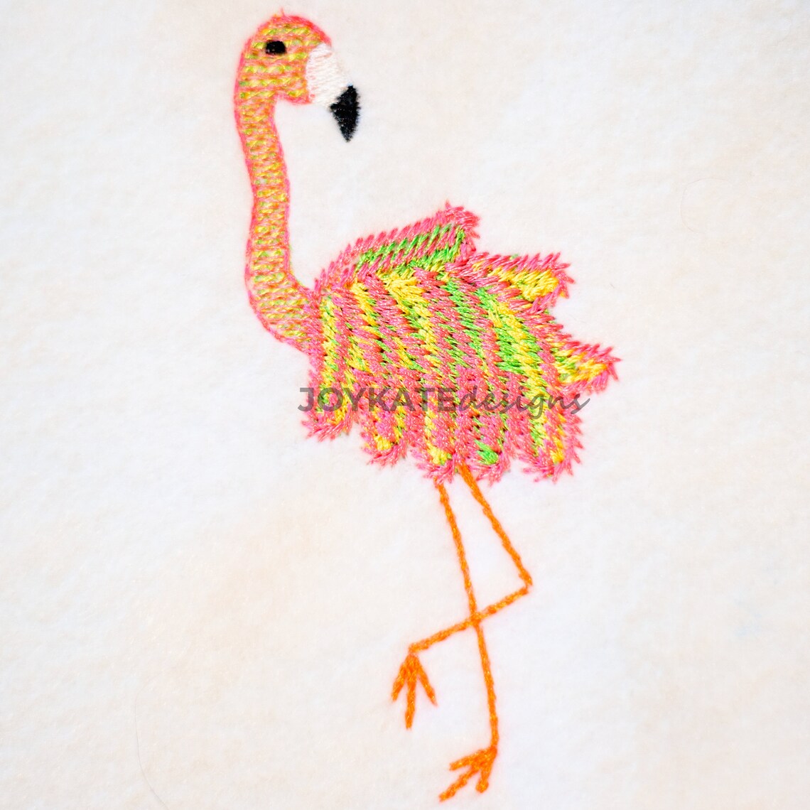 Flamingo Fill Stitch Embroidery Design. Filled Stitch Flamingo | Etsy