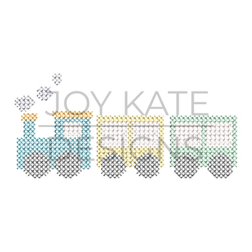 Train Cross Stitch Mini Embroidery Design - Etsy