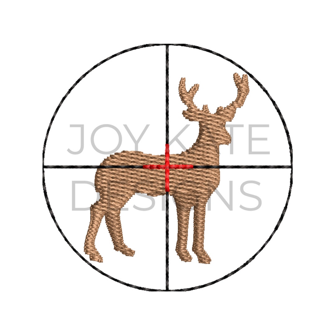 Hunting Deer in Scope Mini Embroidery Design - Etsy