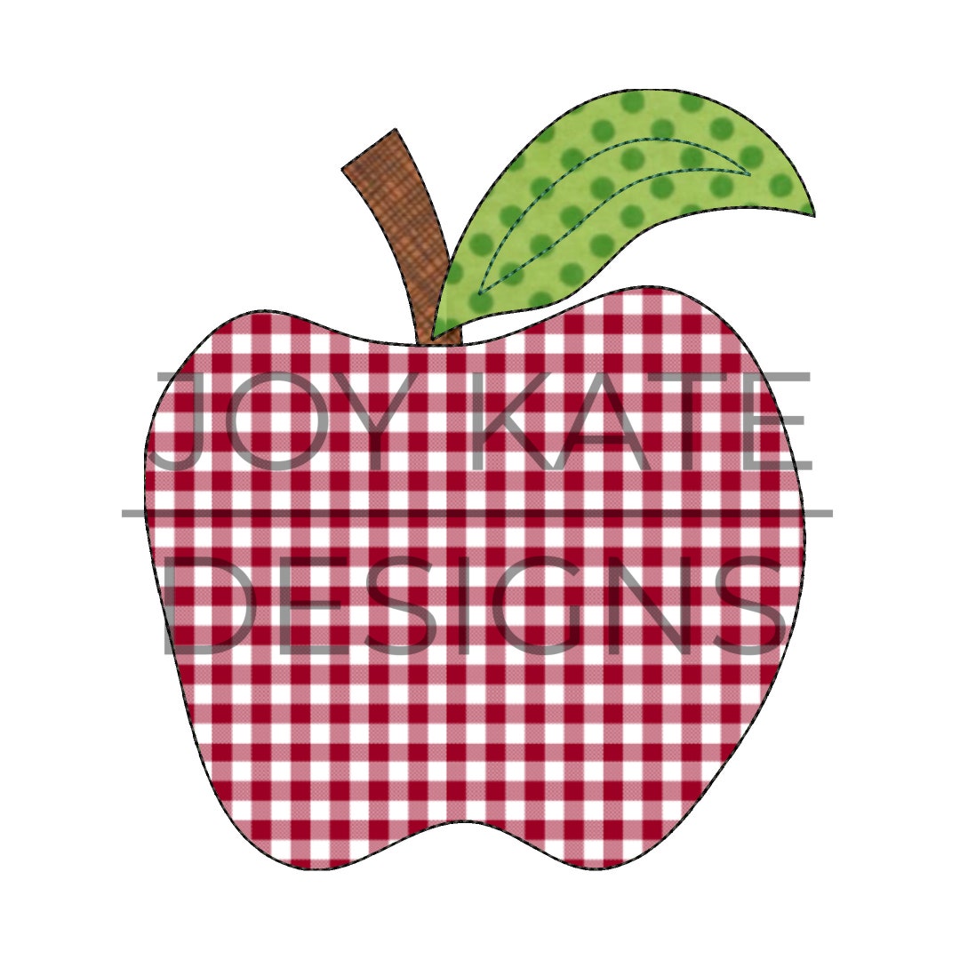 Apple Bean Stitch Applique Design - Etsy