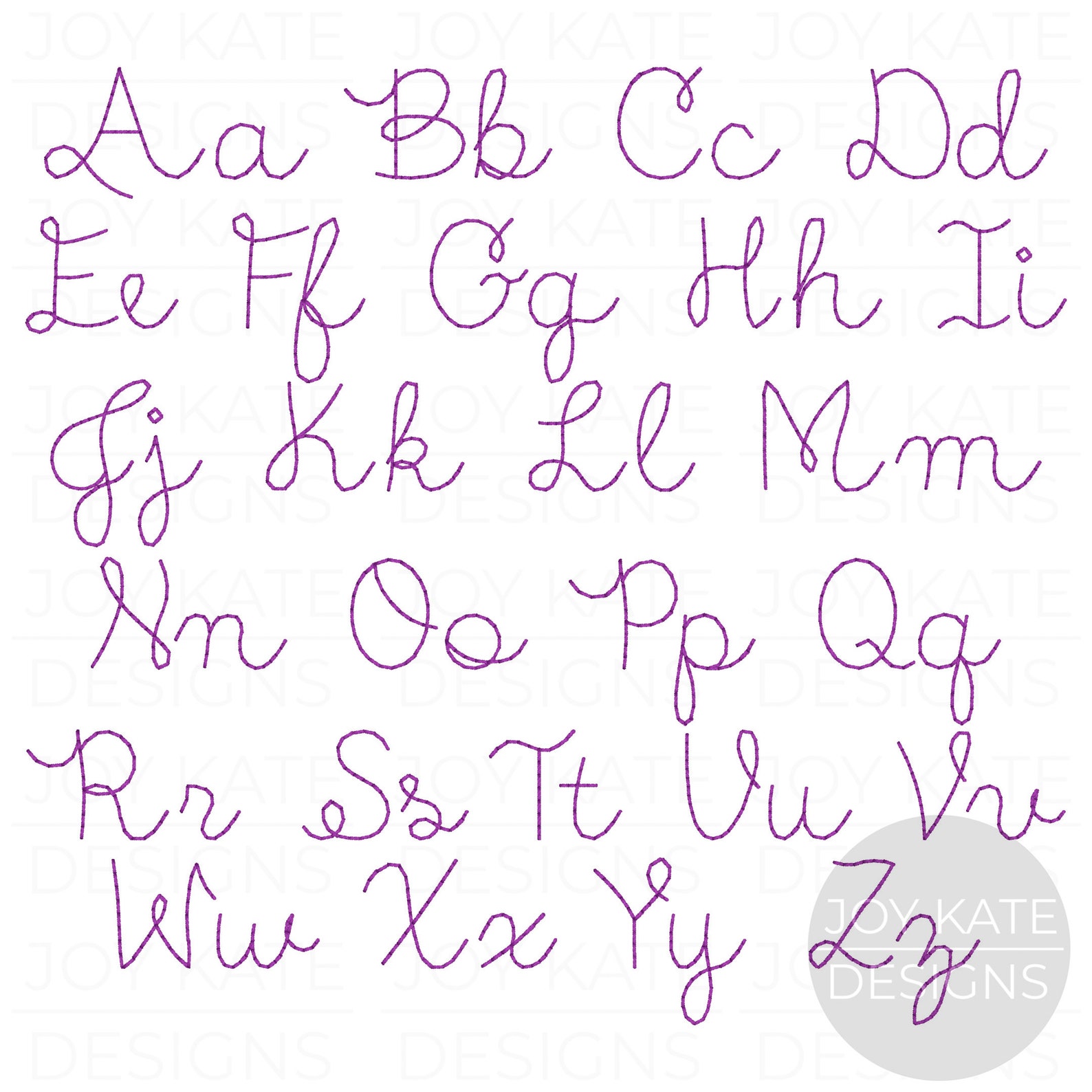 Bonnie Script Bean Stitch Embroidery Font - Etsy