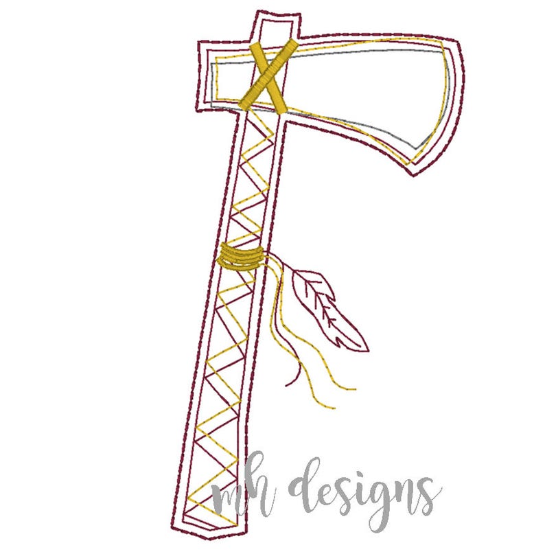 Quick Stitch Tomahawk Embroidery Design, Vintage Stitch Tomahawk ...