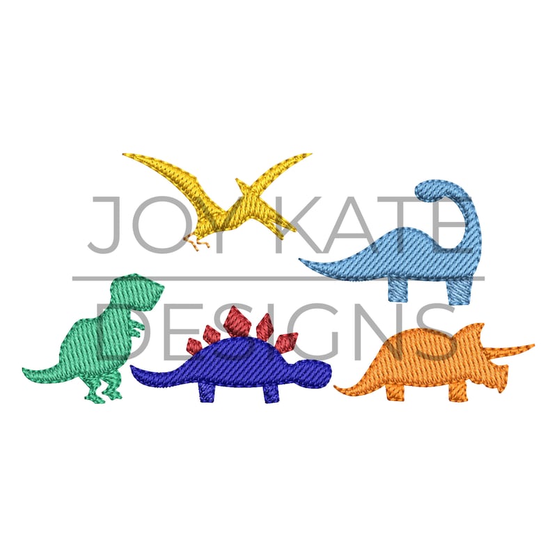 Dinosaur Embroidery Design - Etsy