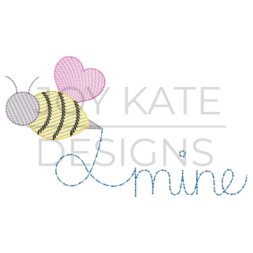 Bee Mine Sketch Embroidery Design - Etsy