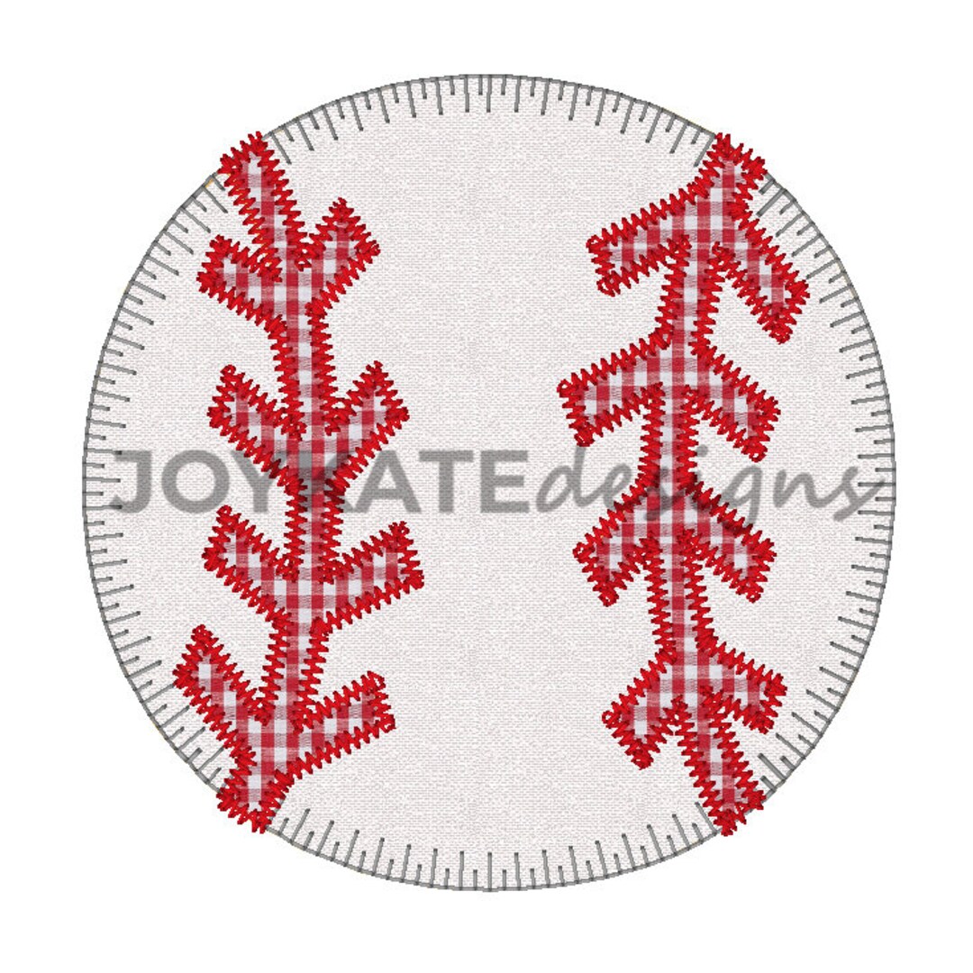 Baseball Applique Embroidery Design (5 Sizes), Vintage Stitch Baseball ...