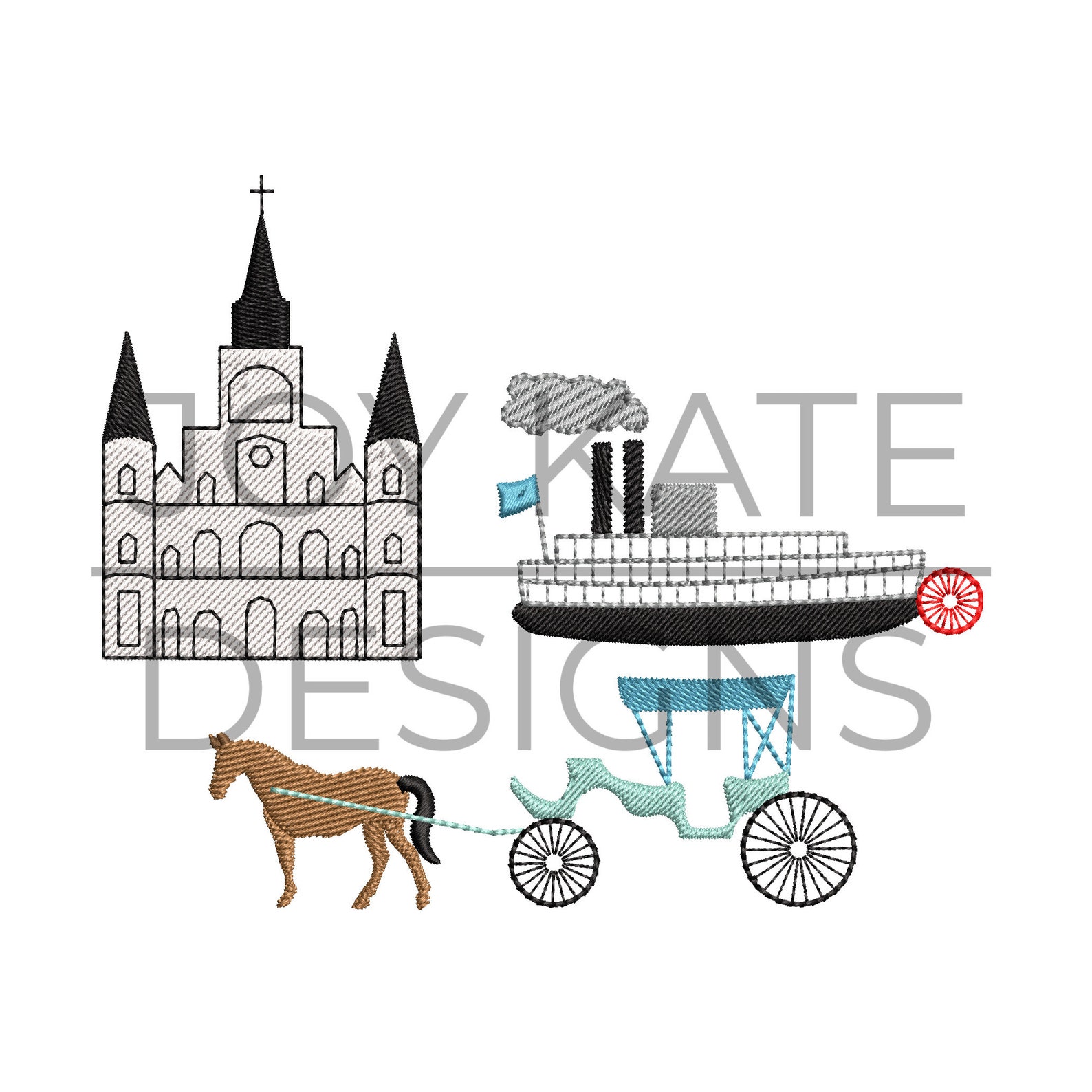 Build Your Own French Quarter Set Embroidery Design - Etsy