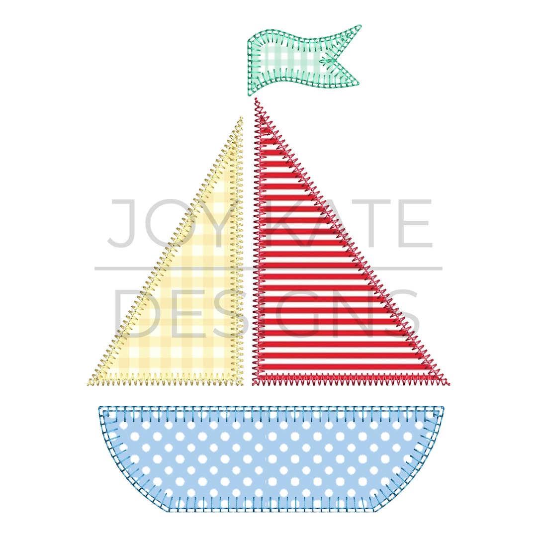 Sailboat Applique Design - Etsy