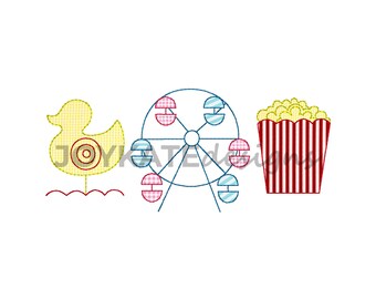 Vintage Stitch County Fair Embroidery Design Quick Stitch | Etsy