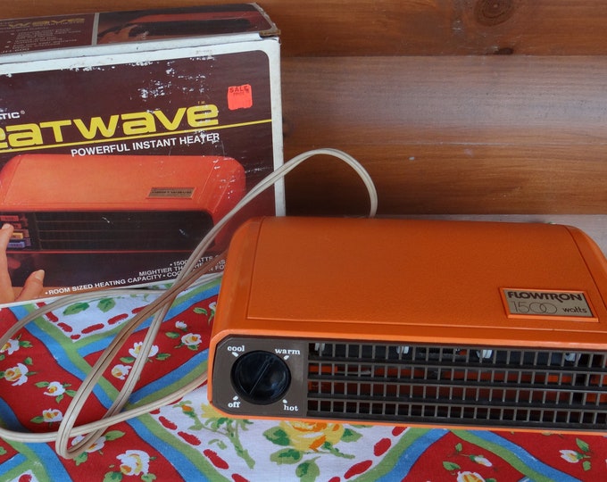 Vintage Flowtron Electric Space Heater From the 1970's - Retro Orange ...
