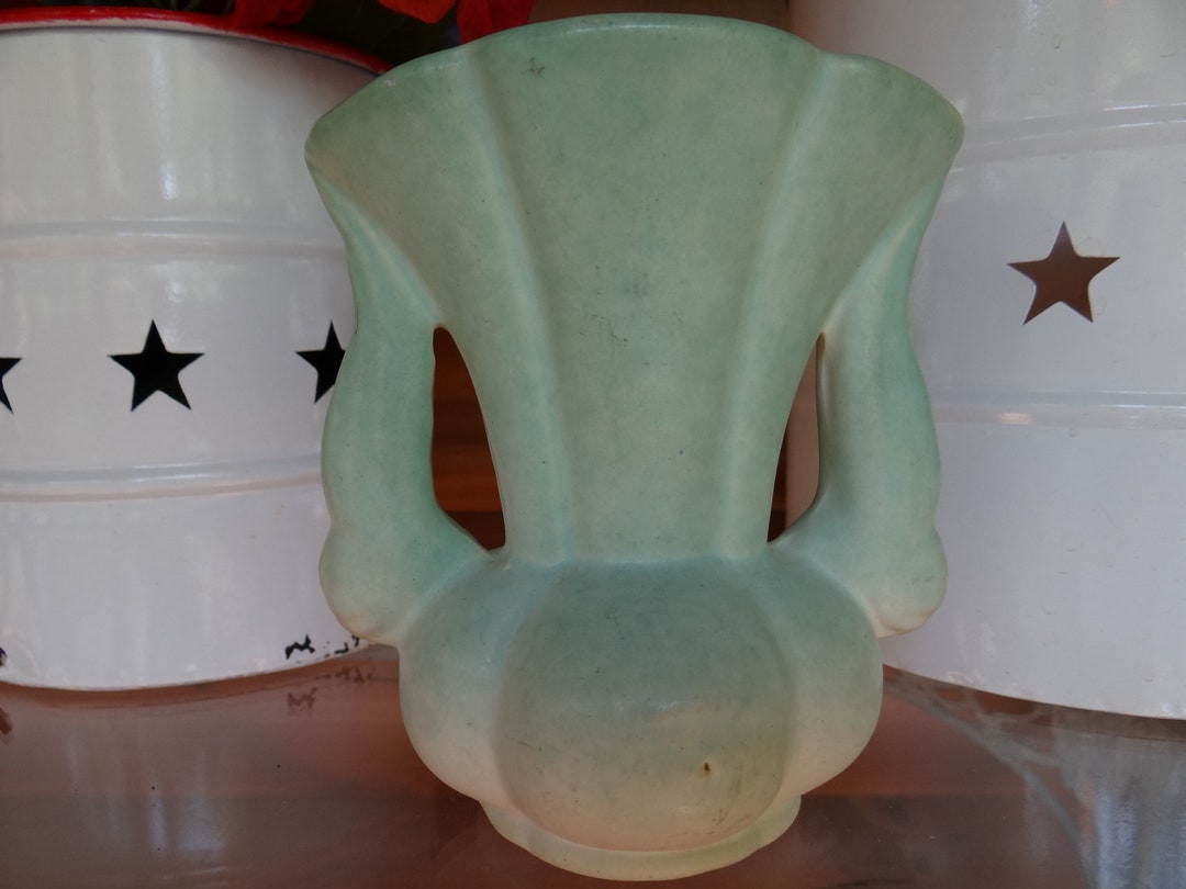 Vintage Niloak Vase - Unusual Green Color - Etsy