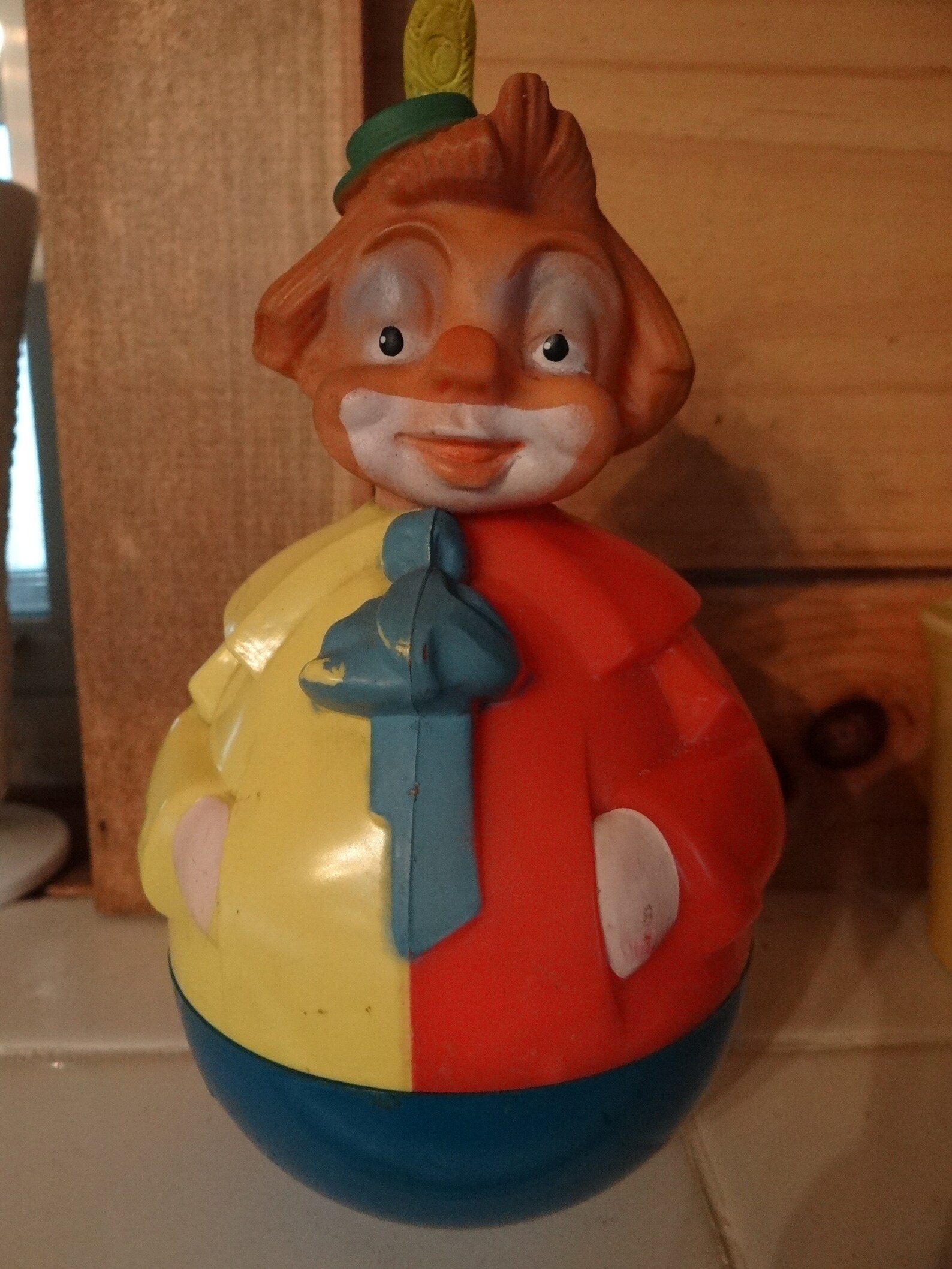Vintage Roly Poly Plastic Clown - Etsy