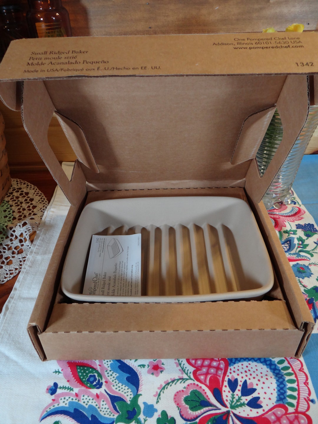Vintage Pampered Chef Small Ridged Baker - NOS - Never Used. - Etsy UK