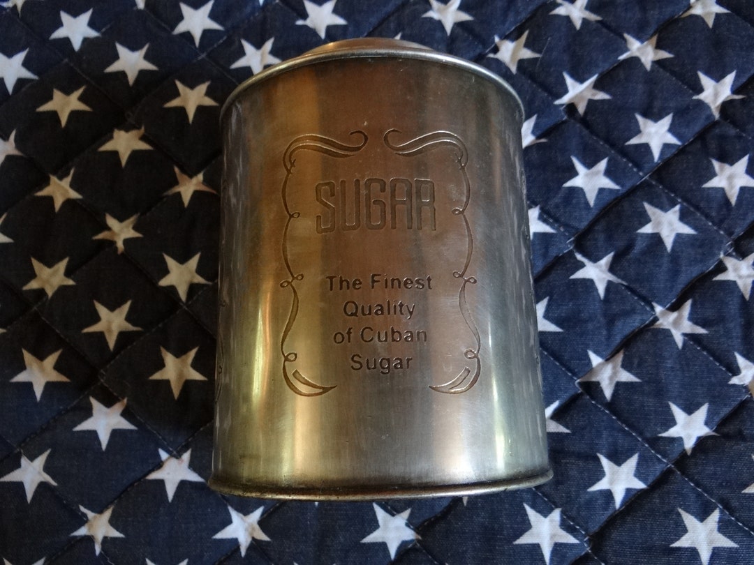 Vintage Sugar Tin - Silver Plated on Brass - Very Unique - Etsy