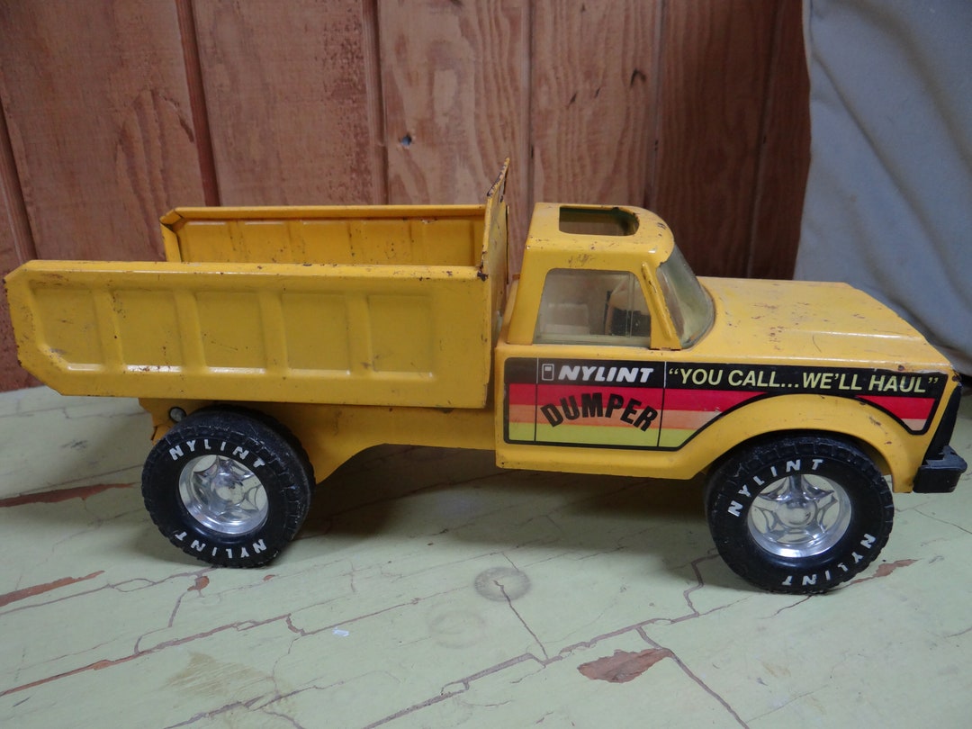Vintage Yellow Toy Dump Truck - 12" Long - Nylint - Etsy