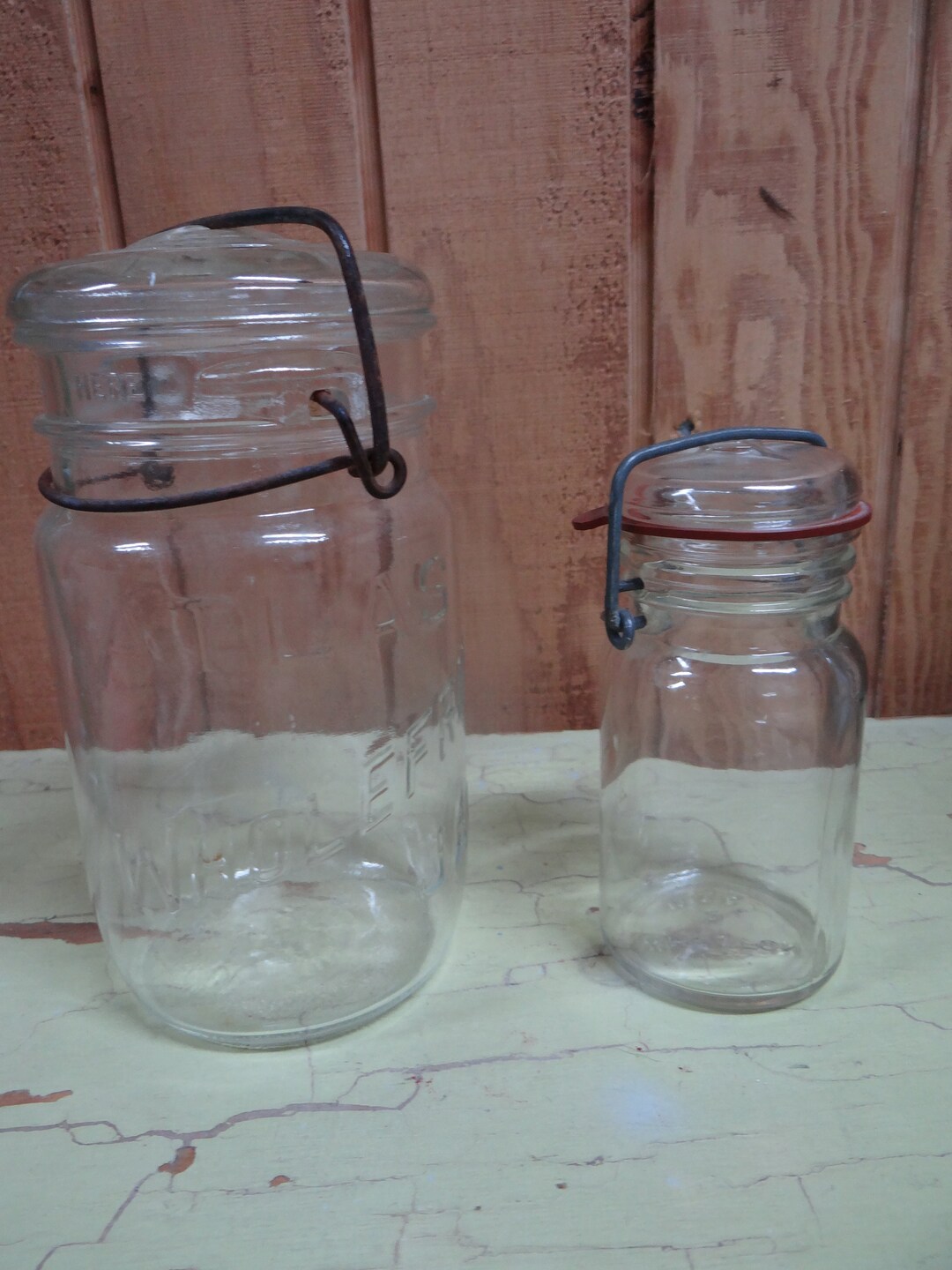 Vintage Atlas Whole Fruit Jar and Small Wheaton Jar - Excellent ...