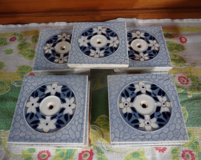 Vintage Antique Stove Tiles - Delft Blue and White - for Repurpose or ...