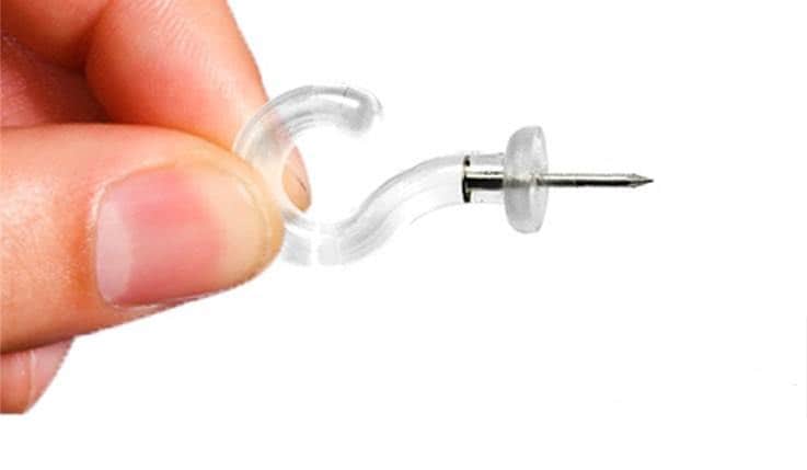 Pinhooks Push - in Wall Hooks Clear Value 40-pack - Etsy