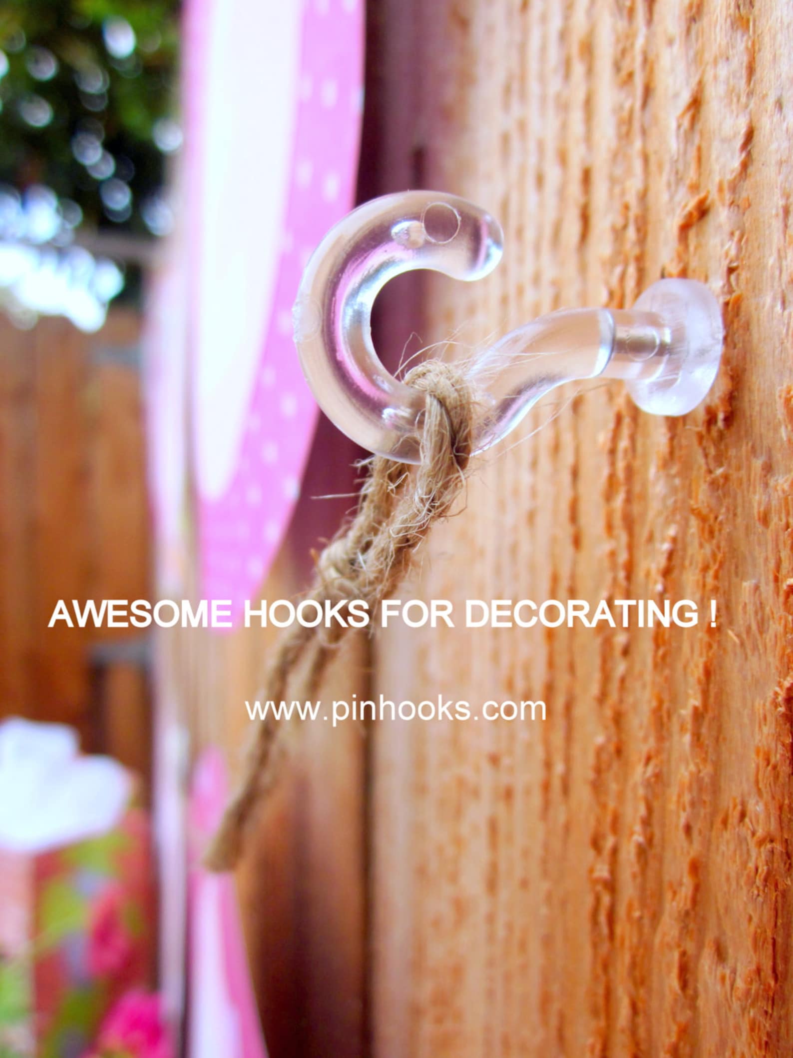 Pinhooks Push - in Wall Hooks Clear Value 40-pack - Etsy