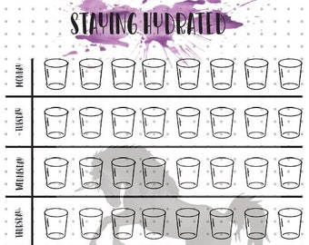 HARD COPY to Be Maild Weekly Accountability Chart & Water - Etsy