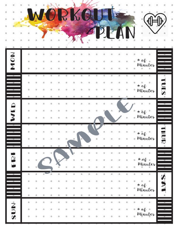 PRINTABLE Workout and Meal Prep Plan Original DIGITAL - Etsy