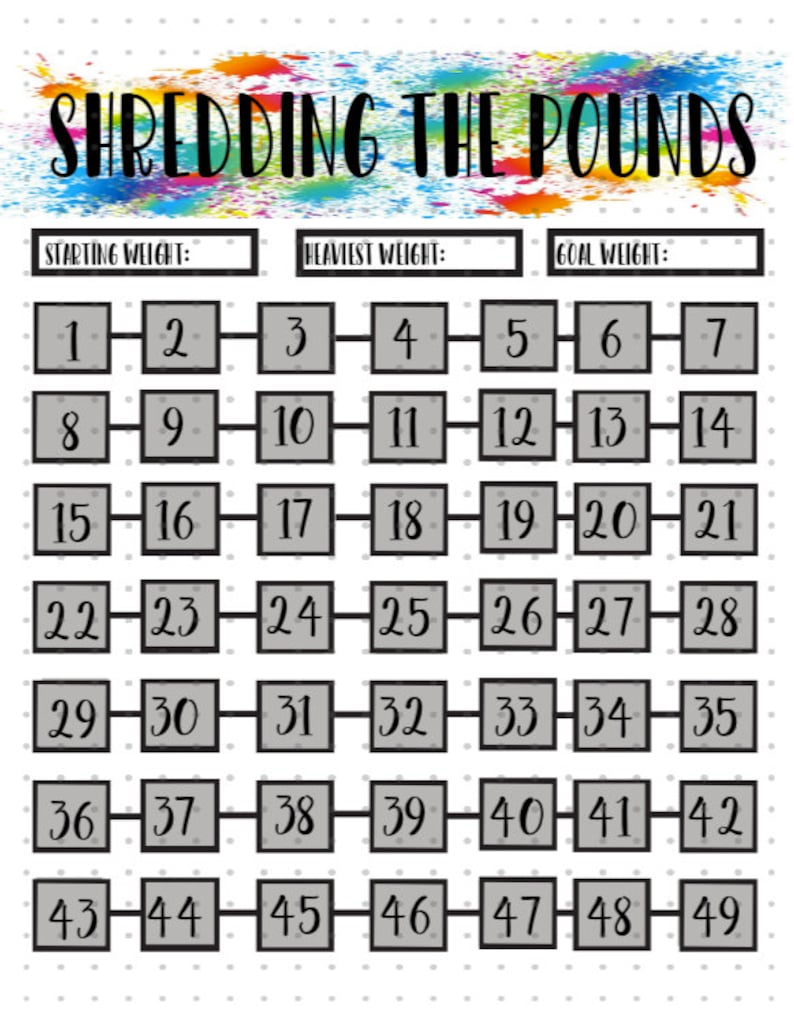 PRINTABLE Weight Loss Journal Neondigital File Etsy printable-weight-loss-journal-neondigital-file-etsy