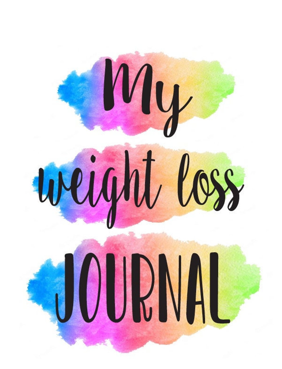 PRINTABLE Weight Loss Journal rainbow - Etsy