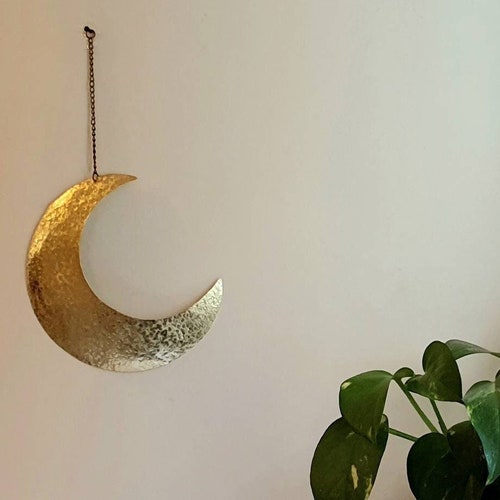 Gold Moon Decor Brass Wall Hanging Home Decoration - Etsy