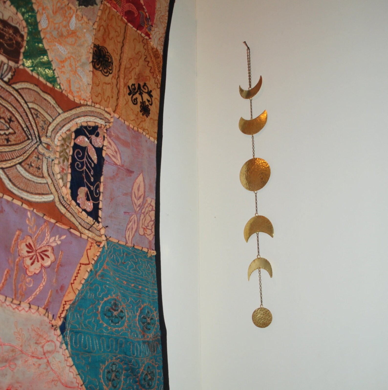 Moon Phases Wall Hanging Brass Moon Wall Decor Full Moon Wall - Etsy