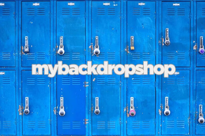 7ft X 5ft School Locker Photography Backdrop Blue Lockers - Etsy