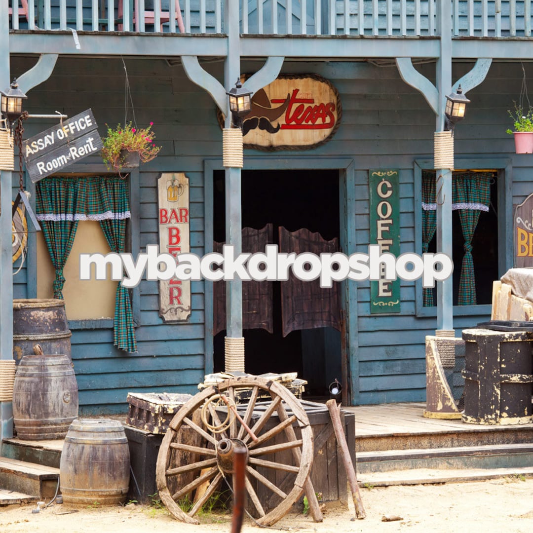 8ft X 8ft Old Western Storefront Backdrop for Photography Western Theme ...