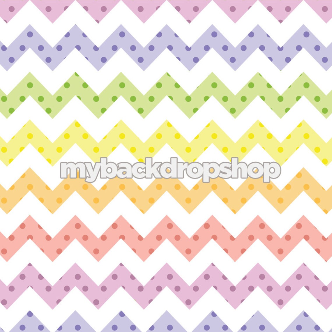 6ft X 6ft Pastel Polka Dot Chevron Photography Backdrop | Etsy