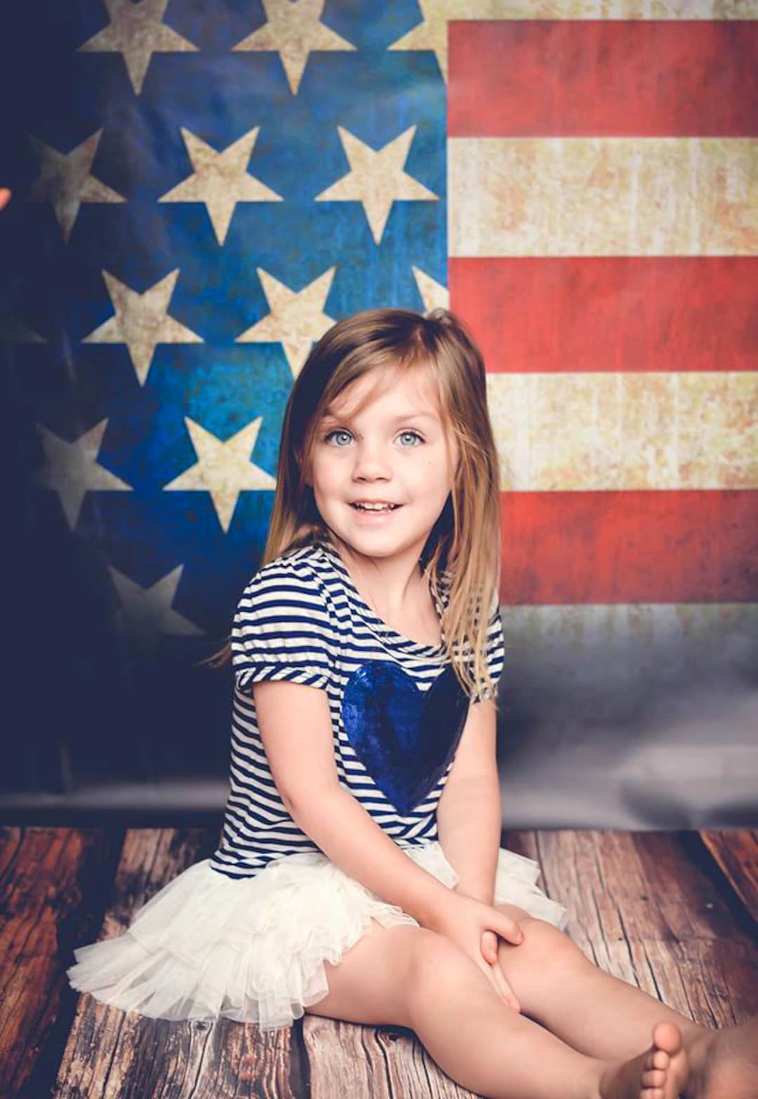 6ft X 6ft 4th of July Portrait Photography Backdrop American Flag ...