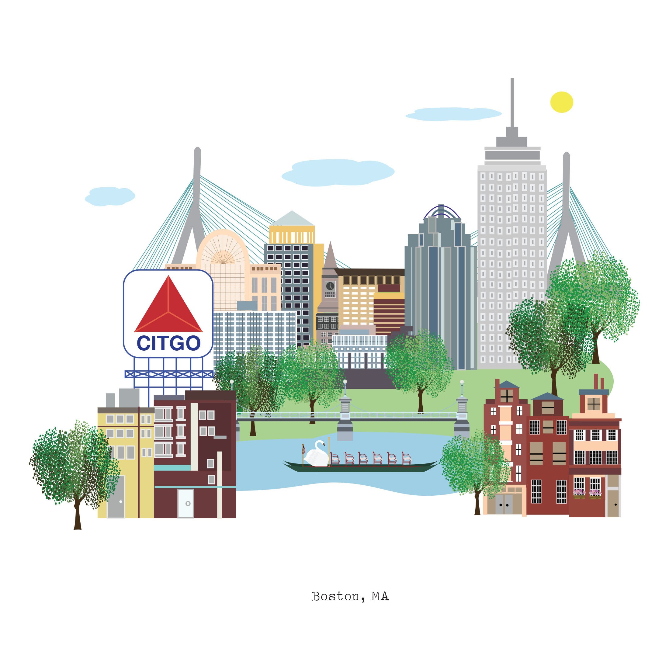 Big Boston/ Boston Skyline Wall Art/ Boston Skyline Poster/ Boston Home ...