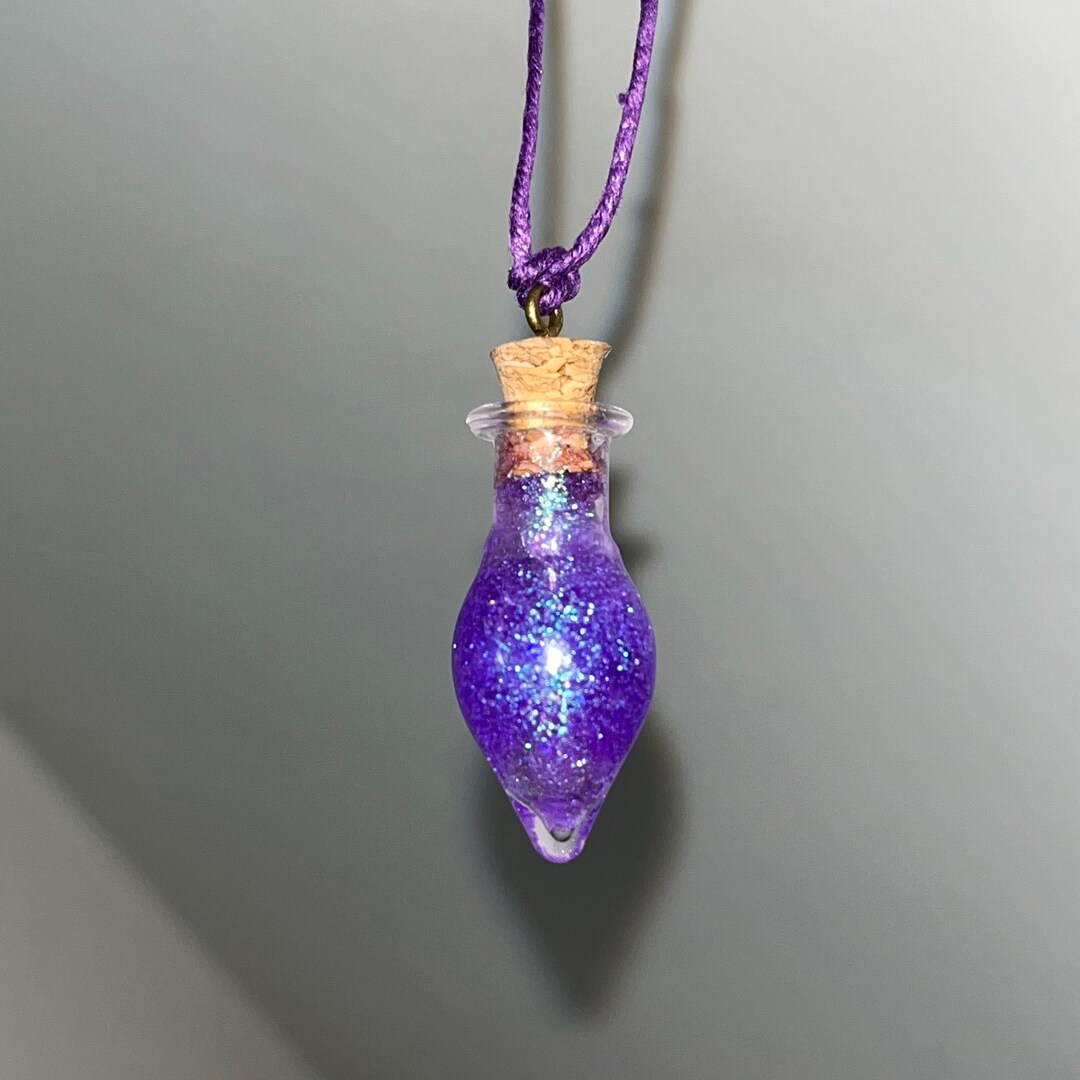 Crown Chakra Reiki Charged Handmade Spell Jar Necklace Pendulum - Etsy