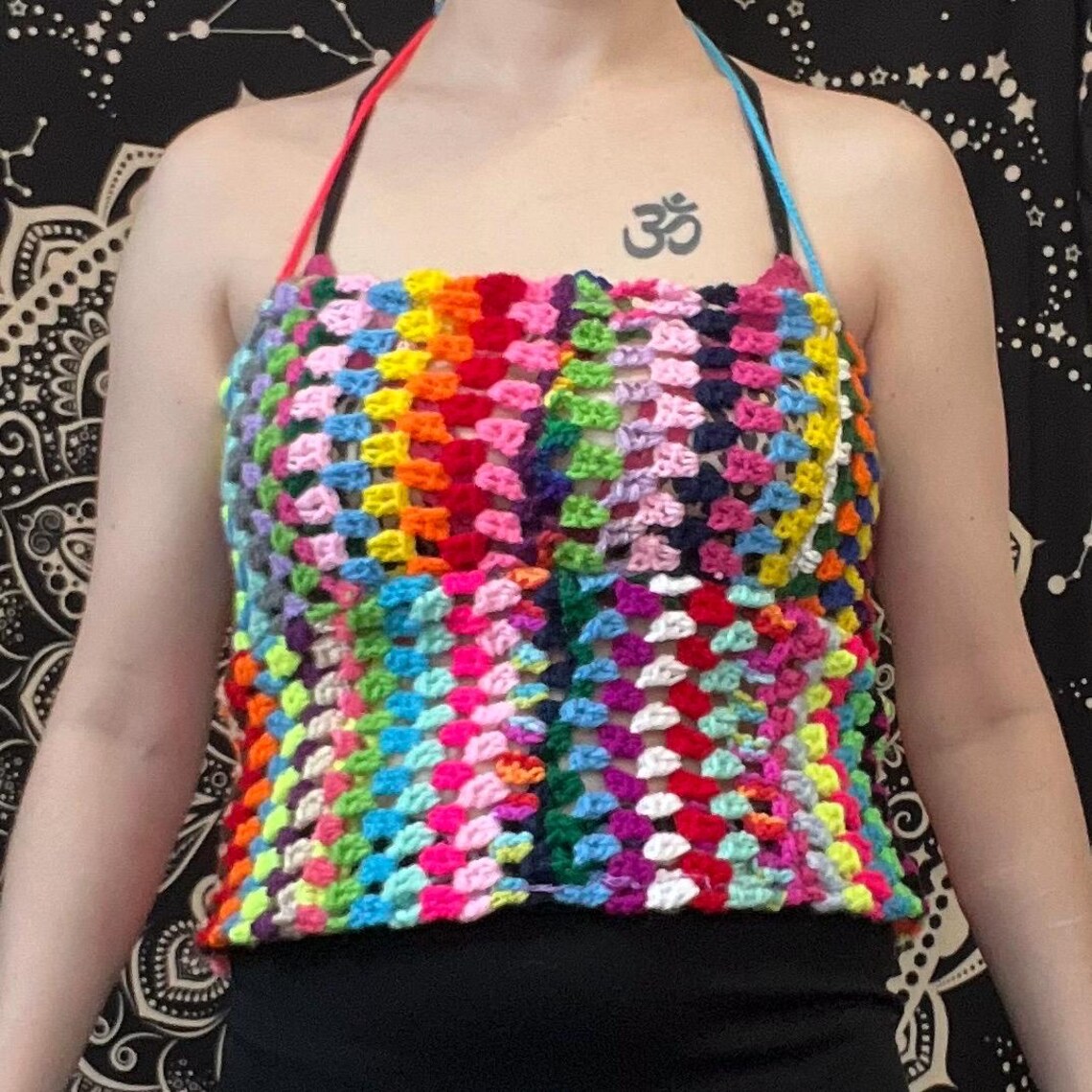 Handmade Rainbow Crochet Halter Top - Etsy