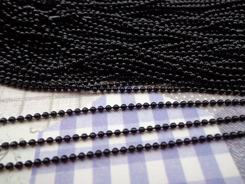 SALE100 Pcs Black Ball Chain Necklaces 27inch, 1.5mm - Etsy